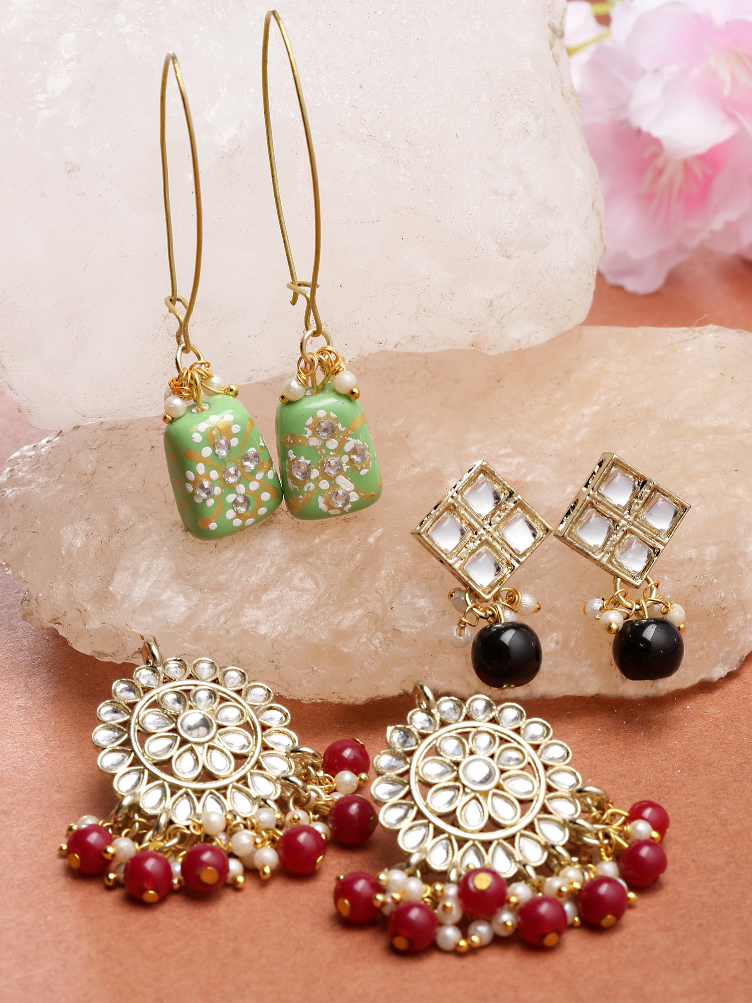Explore Designer Earring Combos For Ethnic & Modern Look At Karatcart
